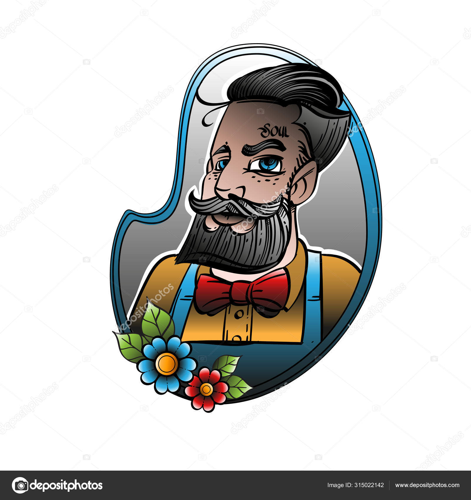 Collection of vector vintage characters. Stock Vector Image by ...