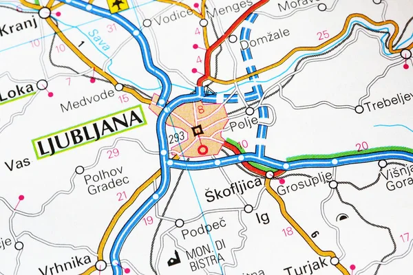 Blagoveshchensk City Road Map Area Closeup Macro View Stock Photo by ...