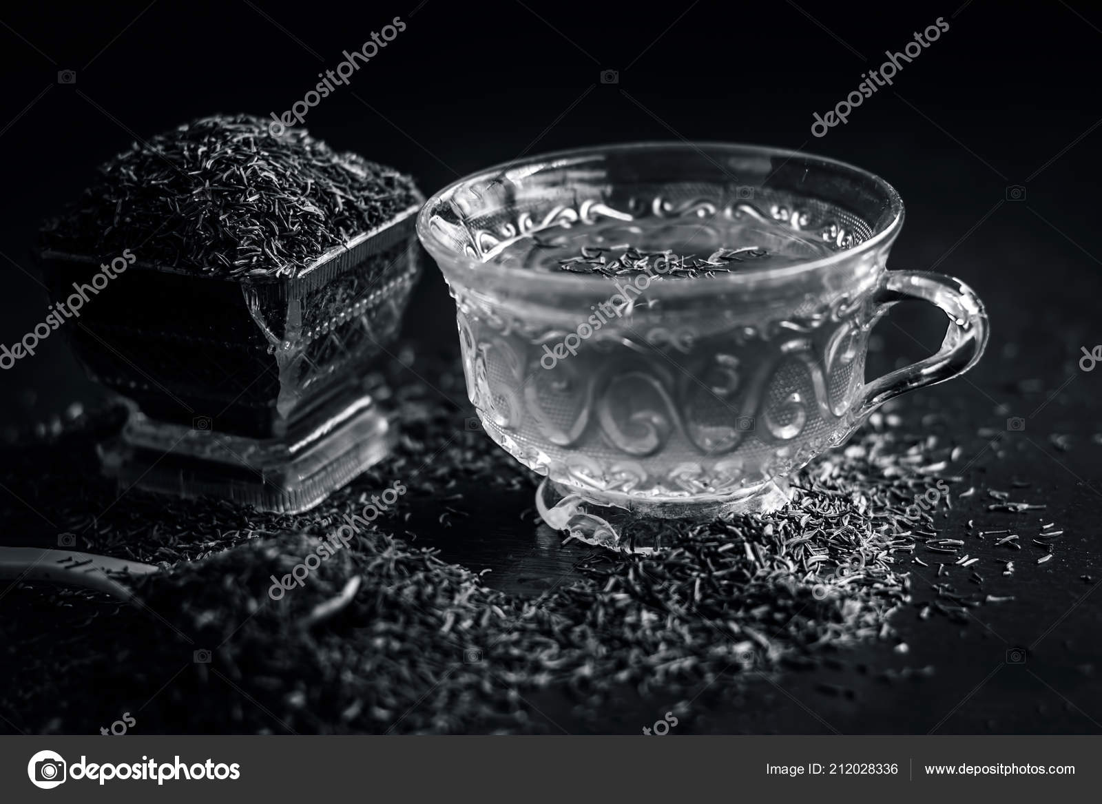 Black Cumin Seeds Its Tea Wooden Surface ⬇ Stock Photo, Image by ...