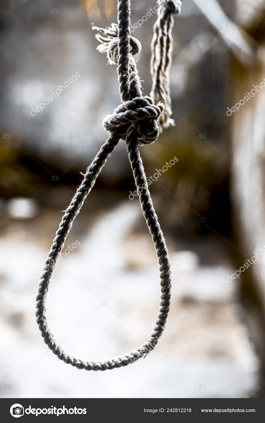 Close Hangman Knot Hanging Line — Stock Photo © mirzamlk #242812218