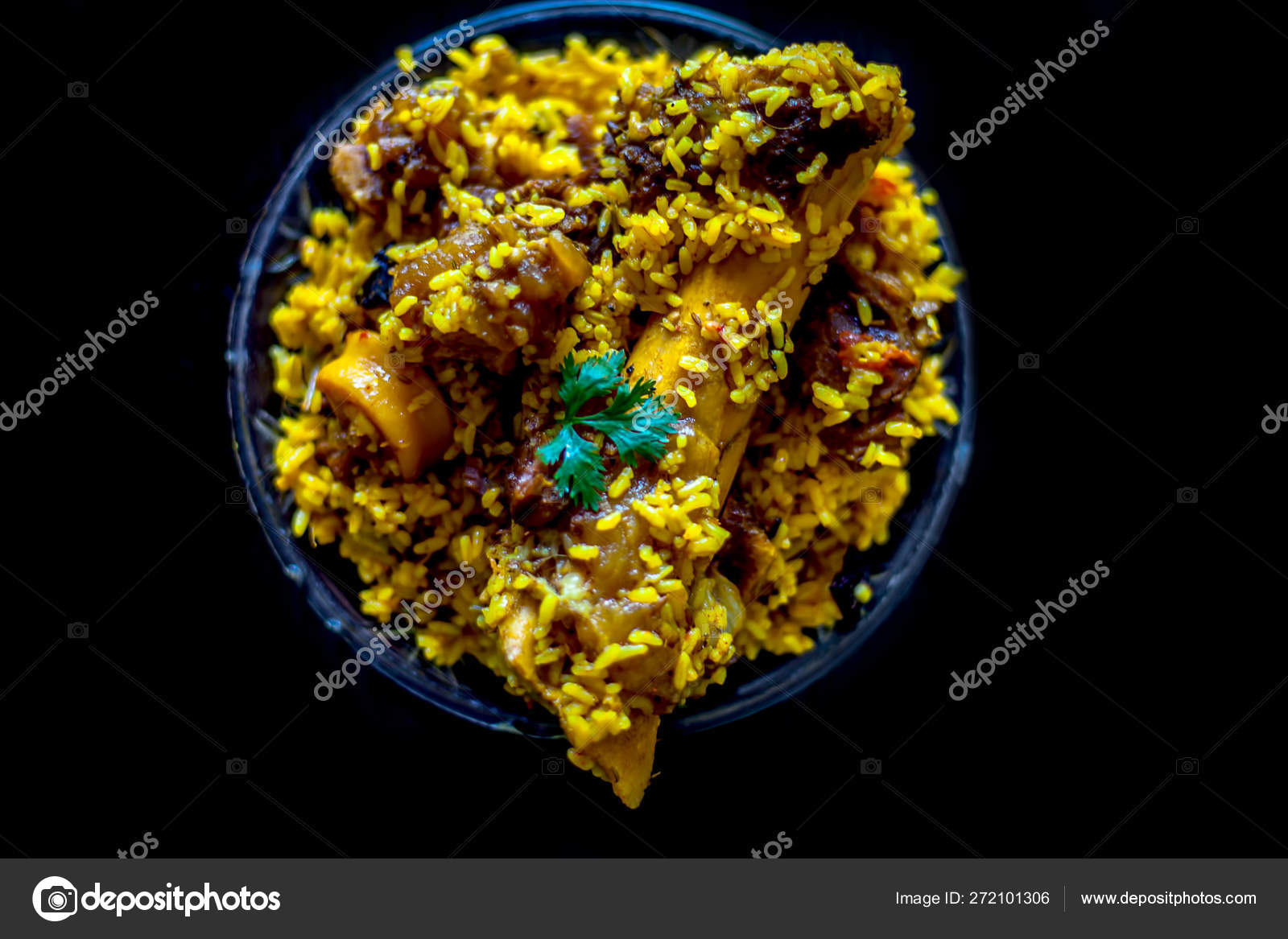 Popular Indian Asian Kashmiri Dish Yakhni Akhni Glass Plate Some ...