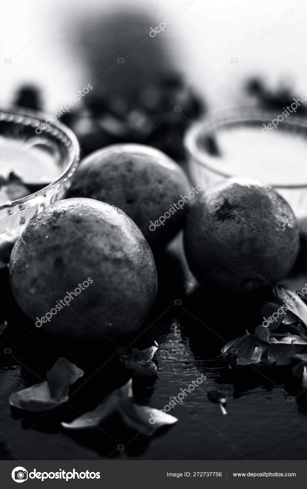 Sapodilla Pulp Well Mixed Raw Milk Glass Bowl Wooden Surface Stock ...