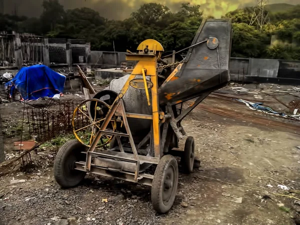 Cement rolling machine or cement roller truck or concrete mixer Stock ...