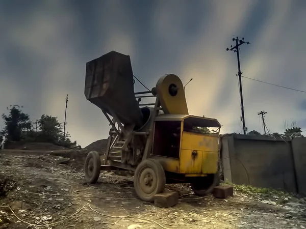 Cement rolling machine or cement roller truck or concrete mixer Stock ...