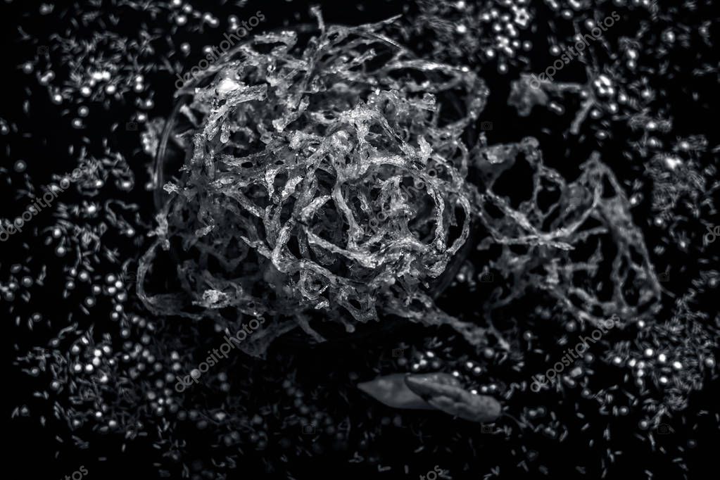 Famoso plato indio y Gujarati snack de patata y sagú chakli bola y ...