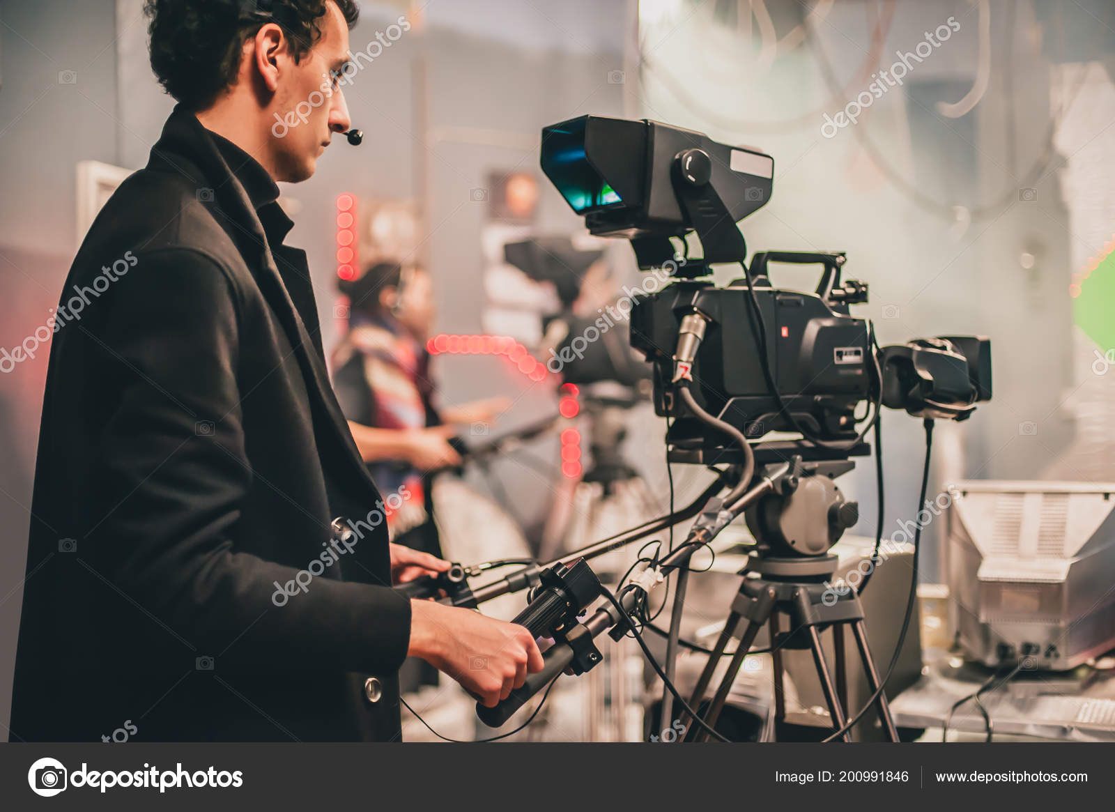 Movie Cameras On Set