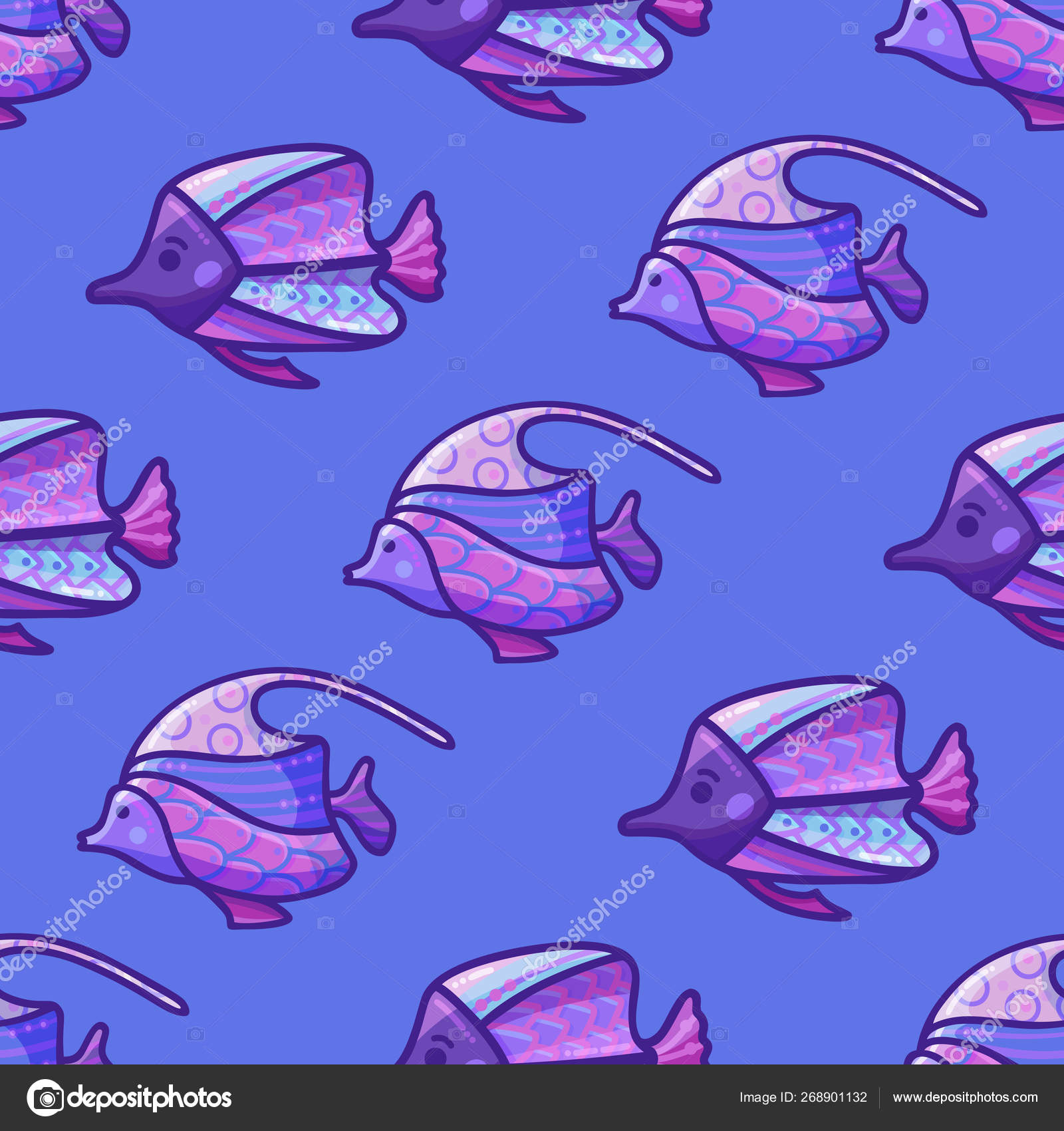 Vector seamless deep ocean pattern. Stock Vector Image by ©Maljuk ...