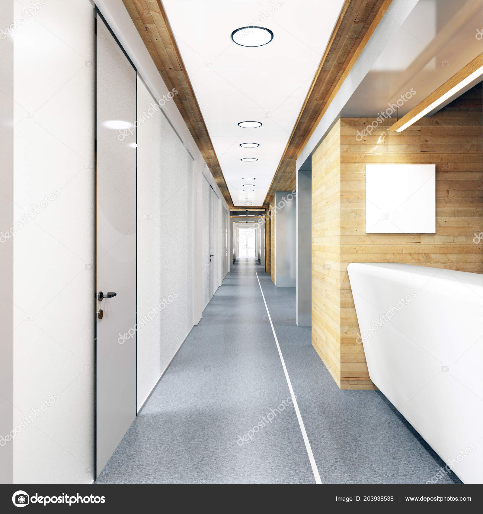 Modern Office Corridor Interior