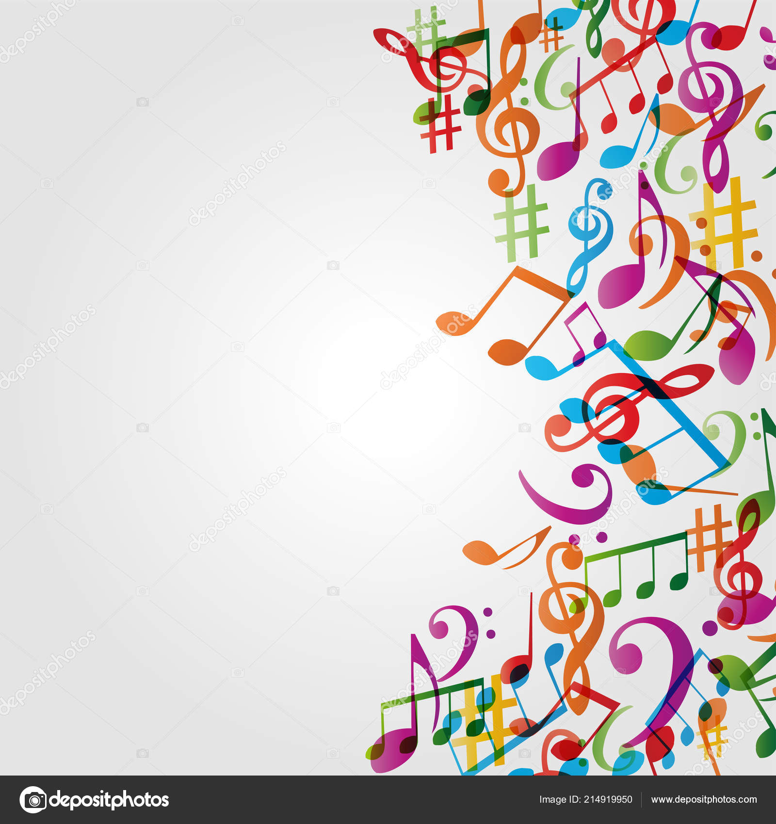 Colorful Creative Background Musical Signs Stock Vector by ©abstract412 ...