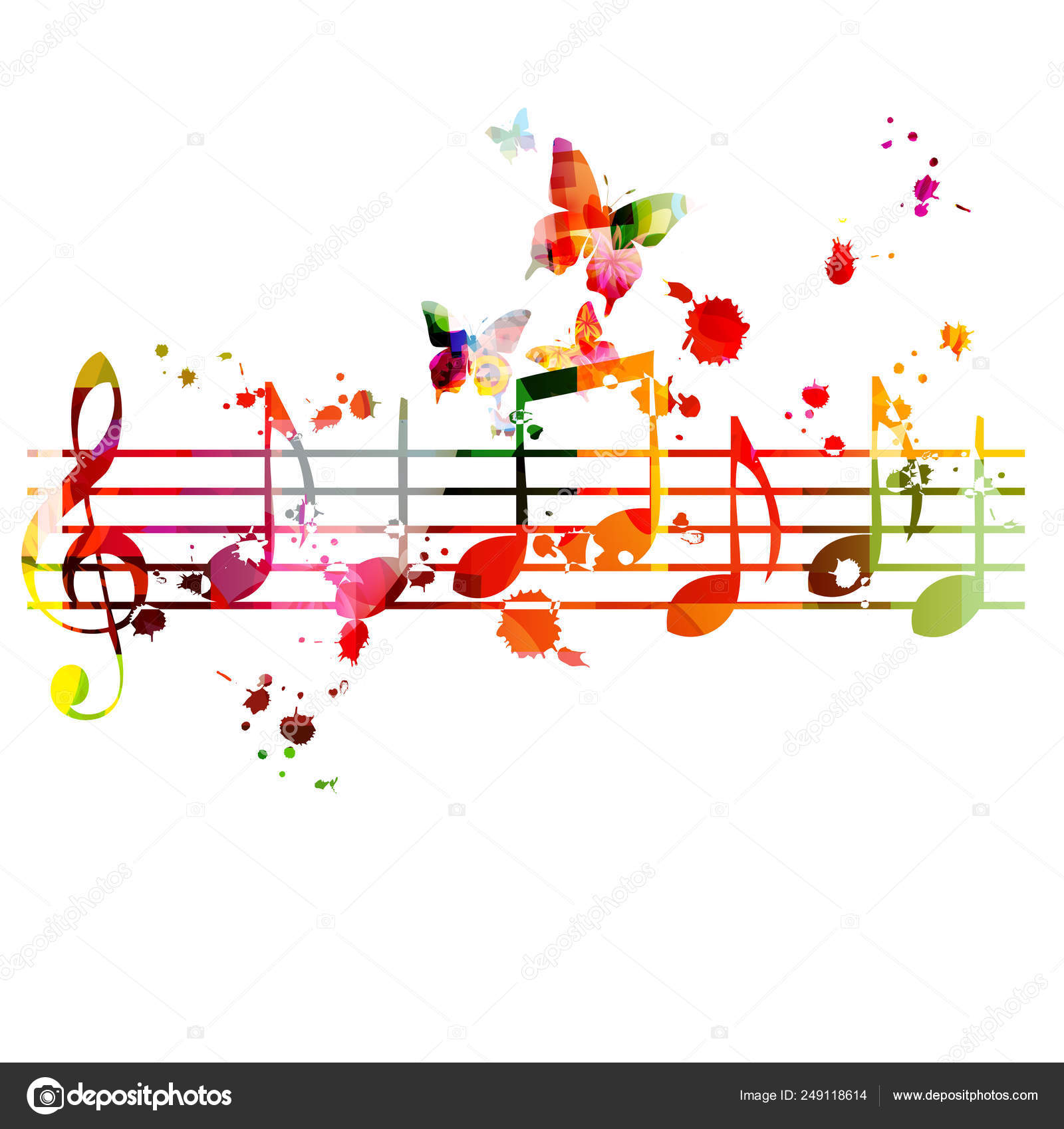 Colorful Music Note Designs