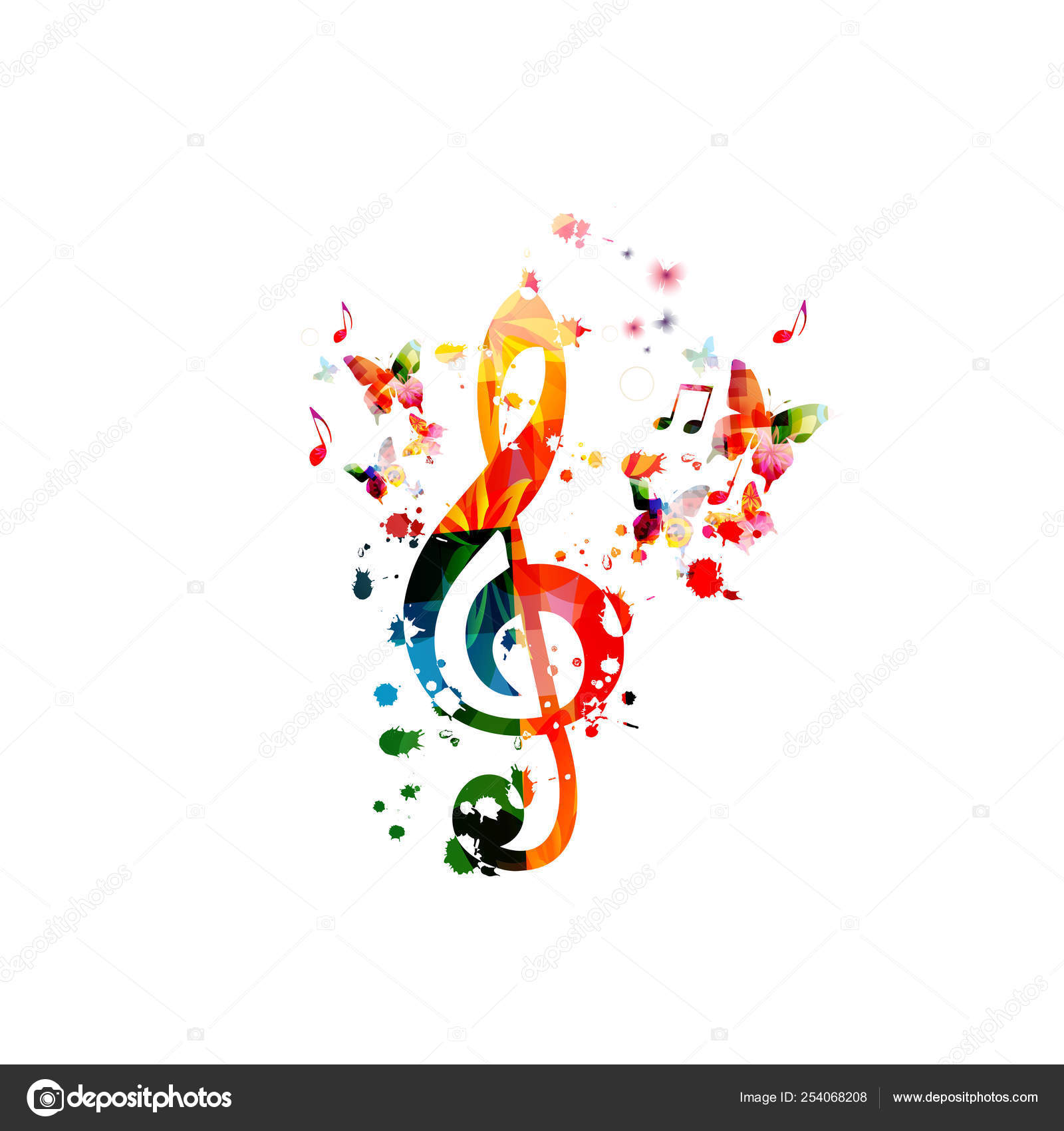 Colorful Treble Clef