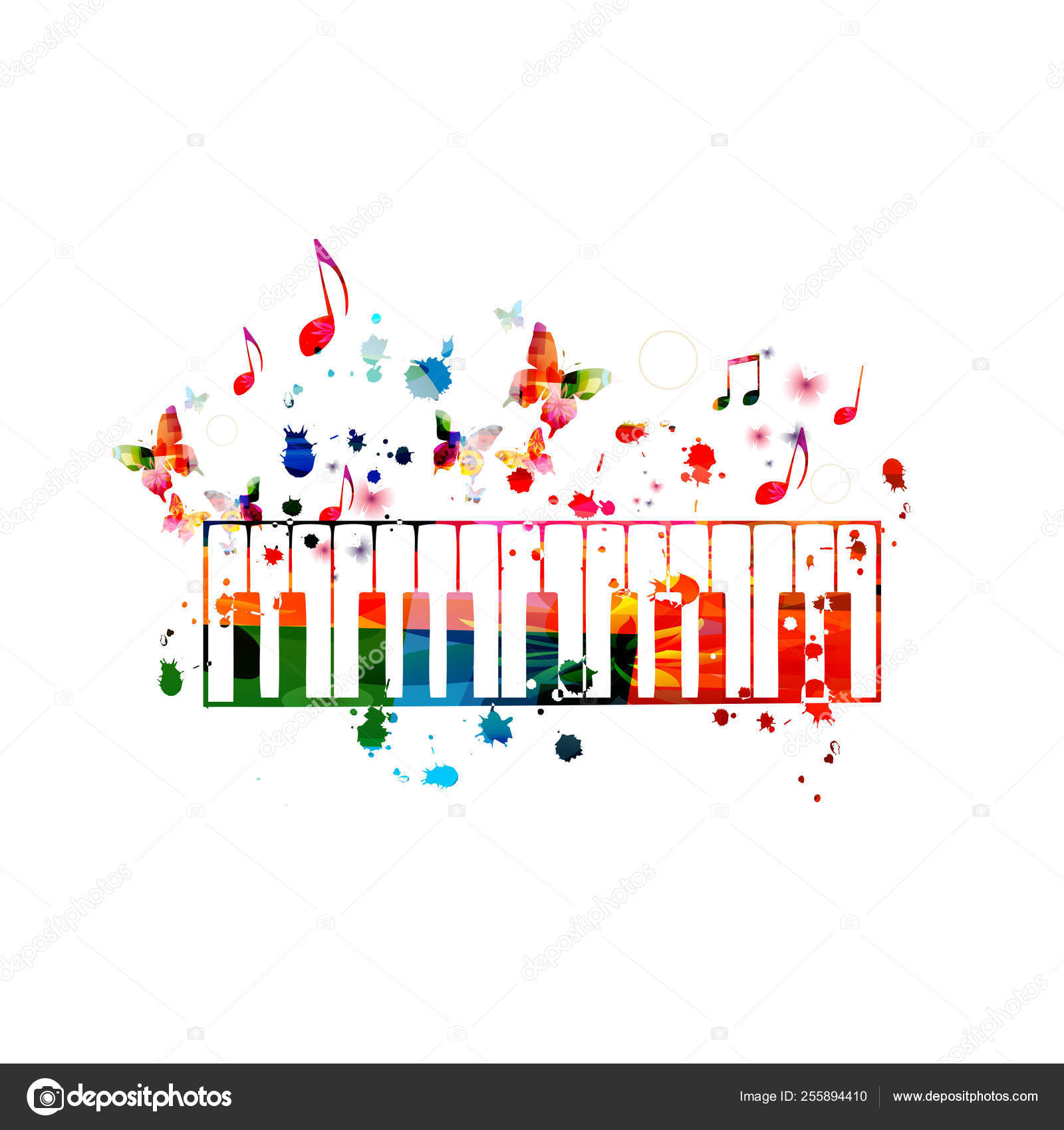 Colorful piano background Stock Vector by ©abstract412 255894410