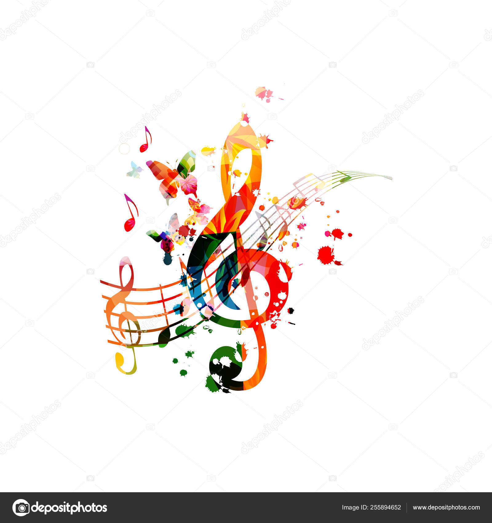 Colorful Treble Clef