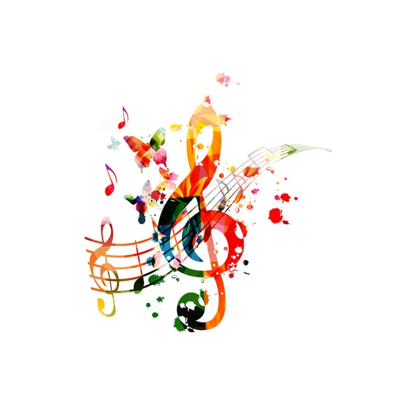 Colorful music notes vector background ⬇ Vector Image by © VikaSuh ...