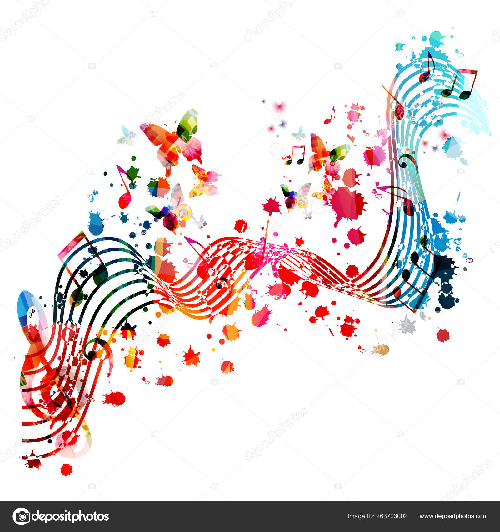Colorful Music Note Designs