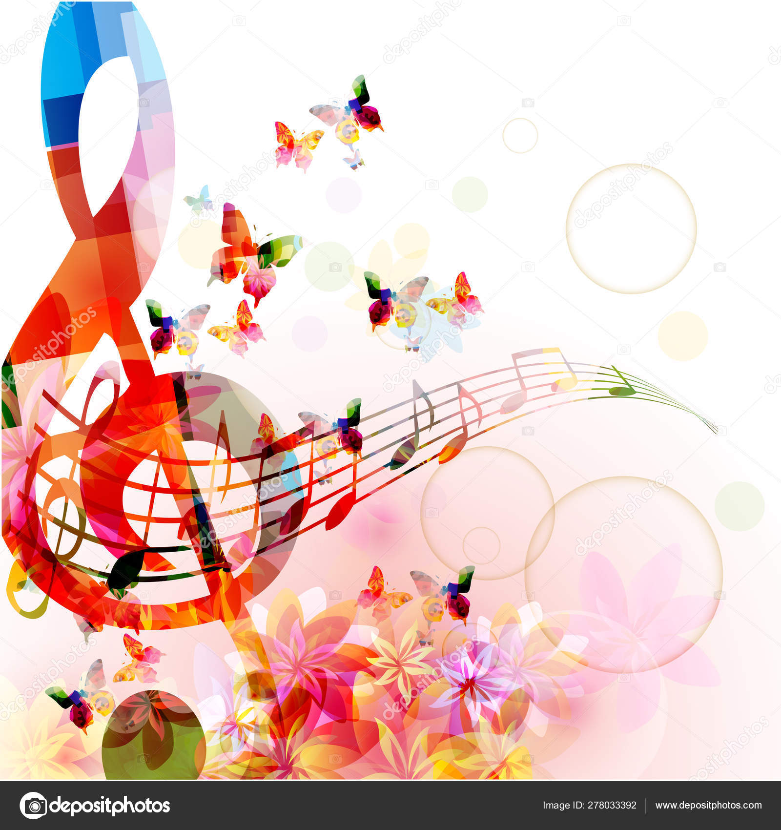 Colorful Music Note Design