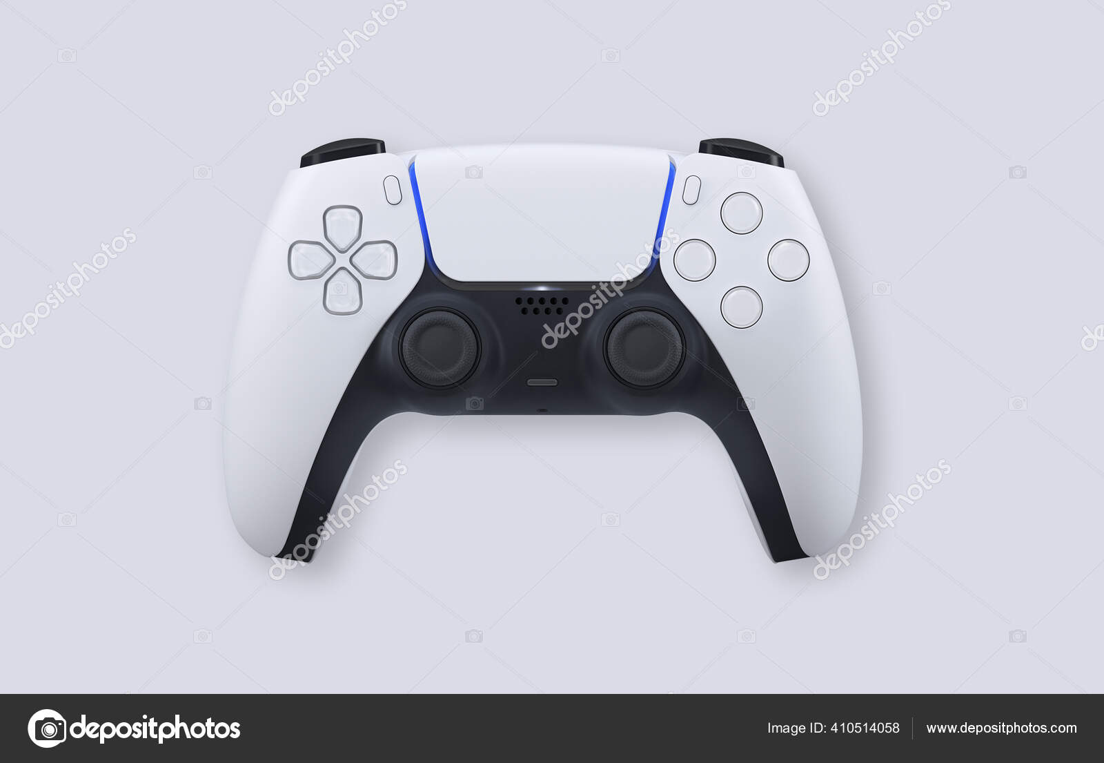 White Next Gen Game Controller White Background Stock Photo by ...