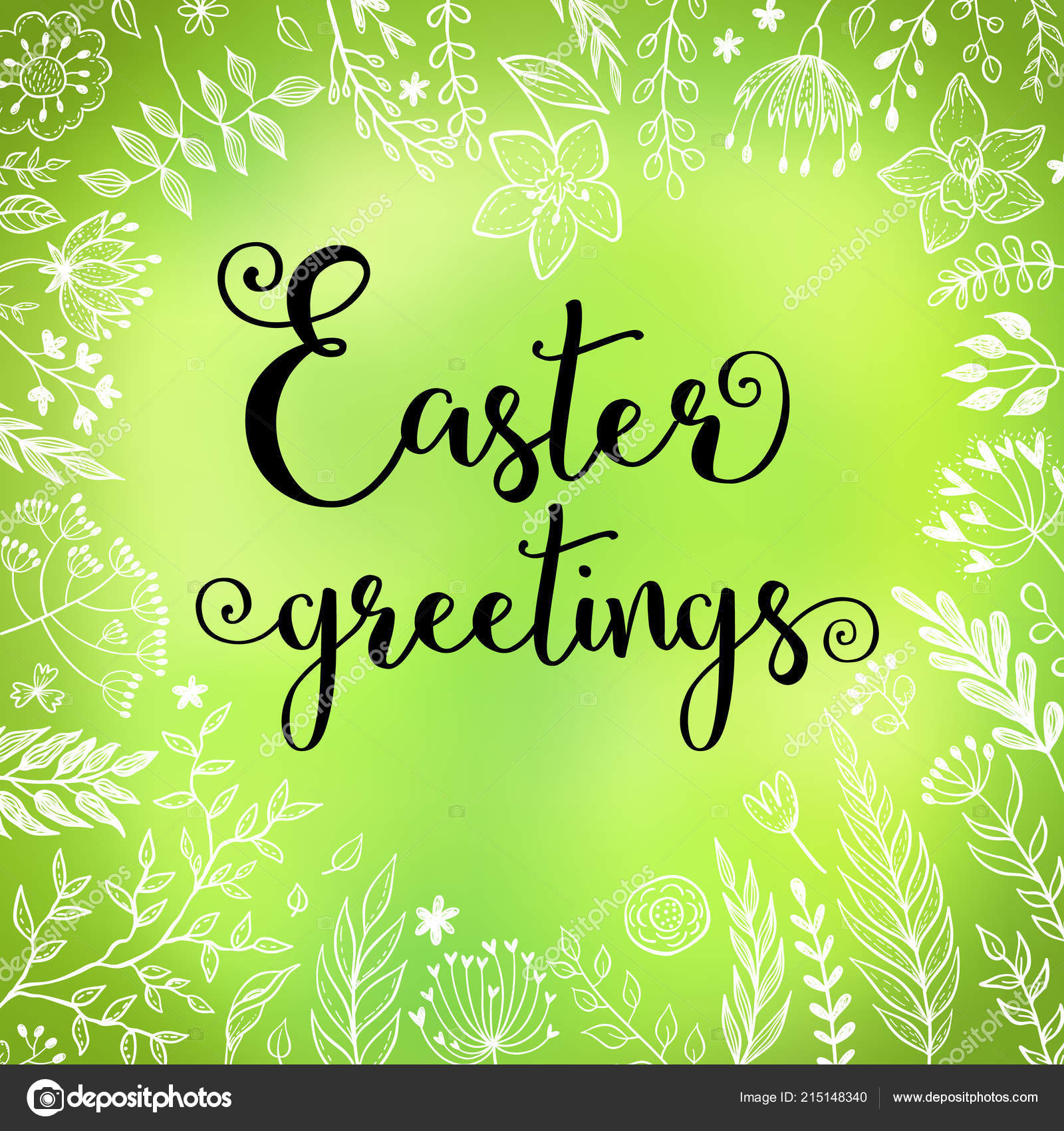 Easter Greetings Vector Illustration Stock Vector by ©Teploleta 215148340