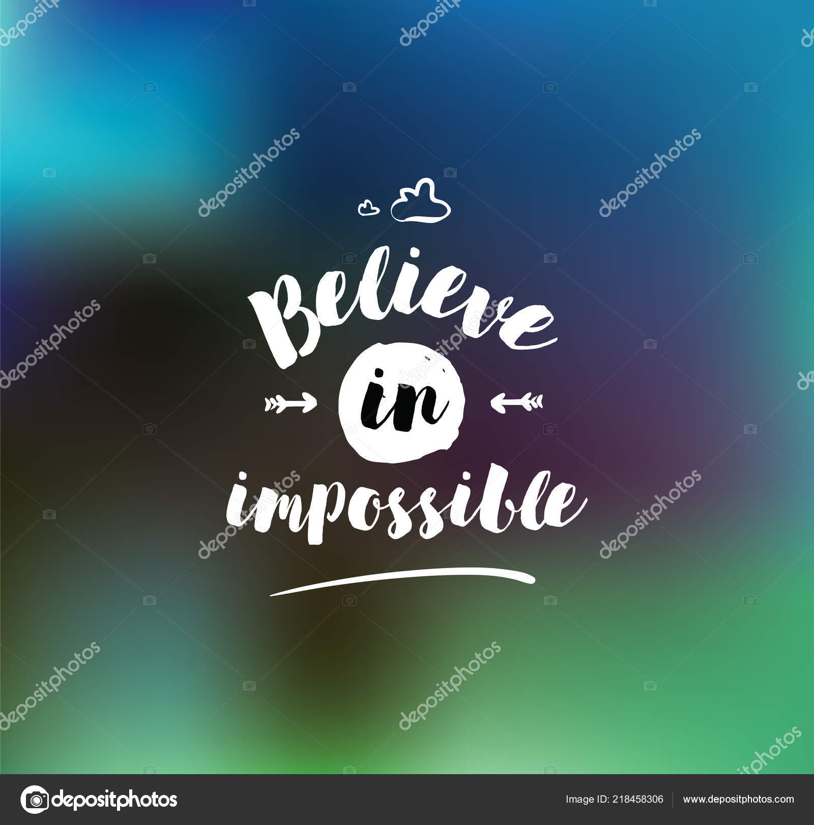 Believe Impossible Inspirational Quote Motivation Typography Poster ...