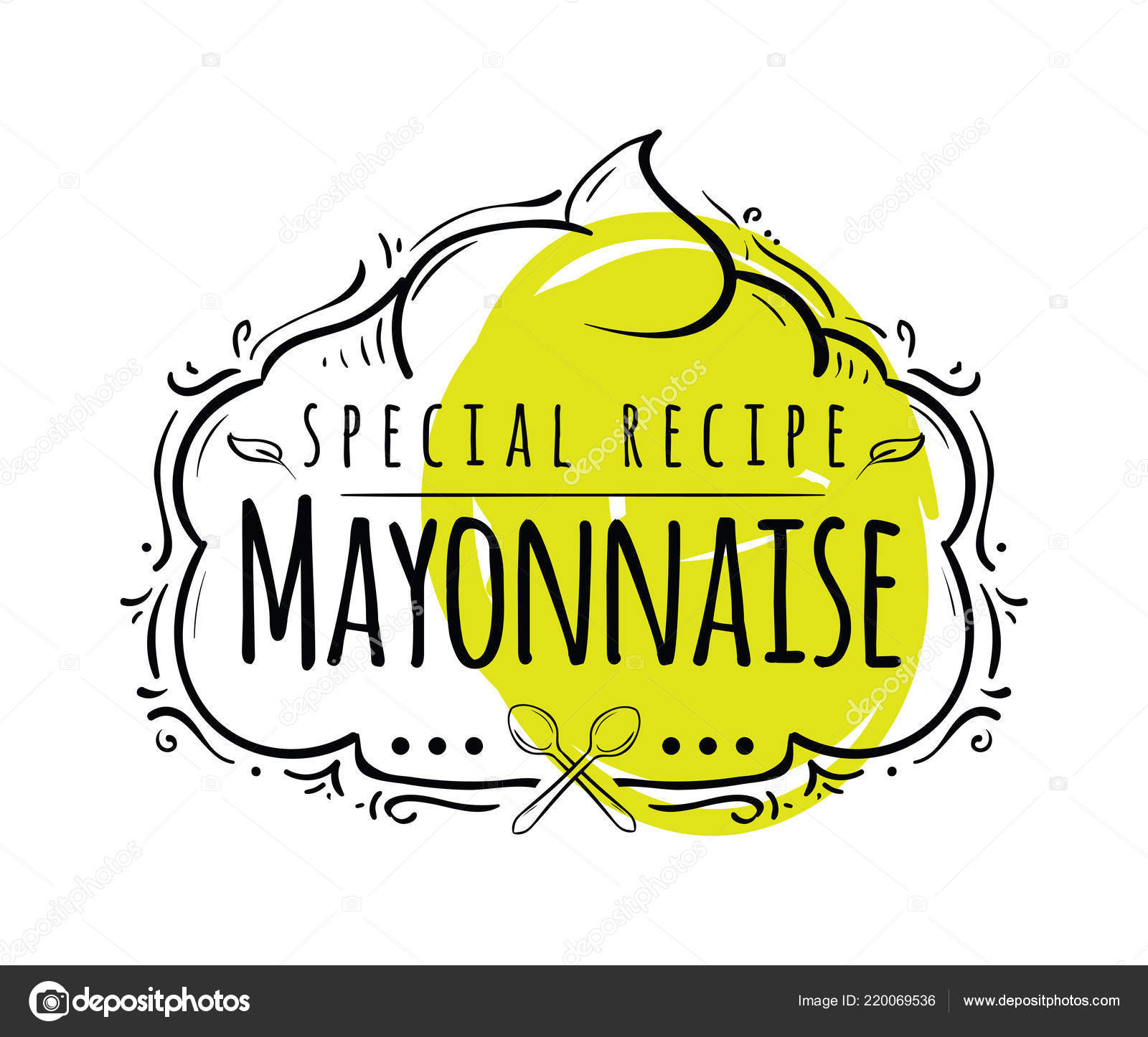 Mayonnaise Typography Logo Design Usable Sauce Cream Products Stock ...
