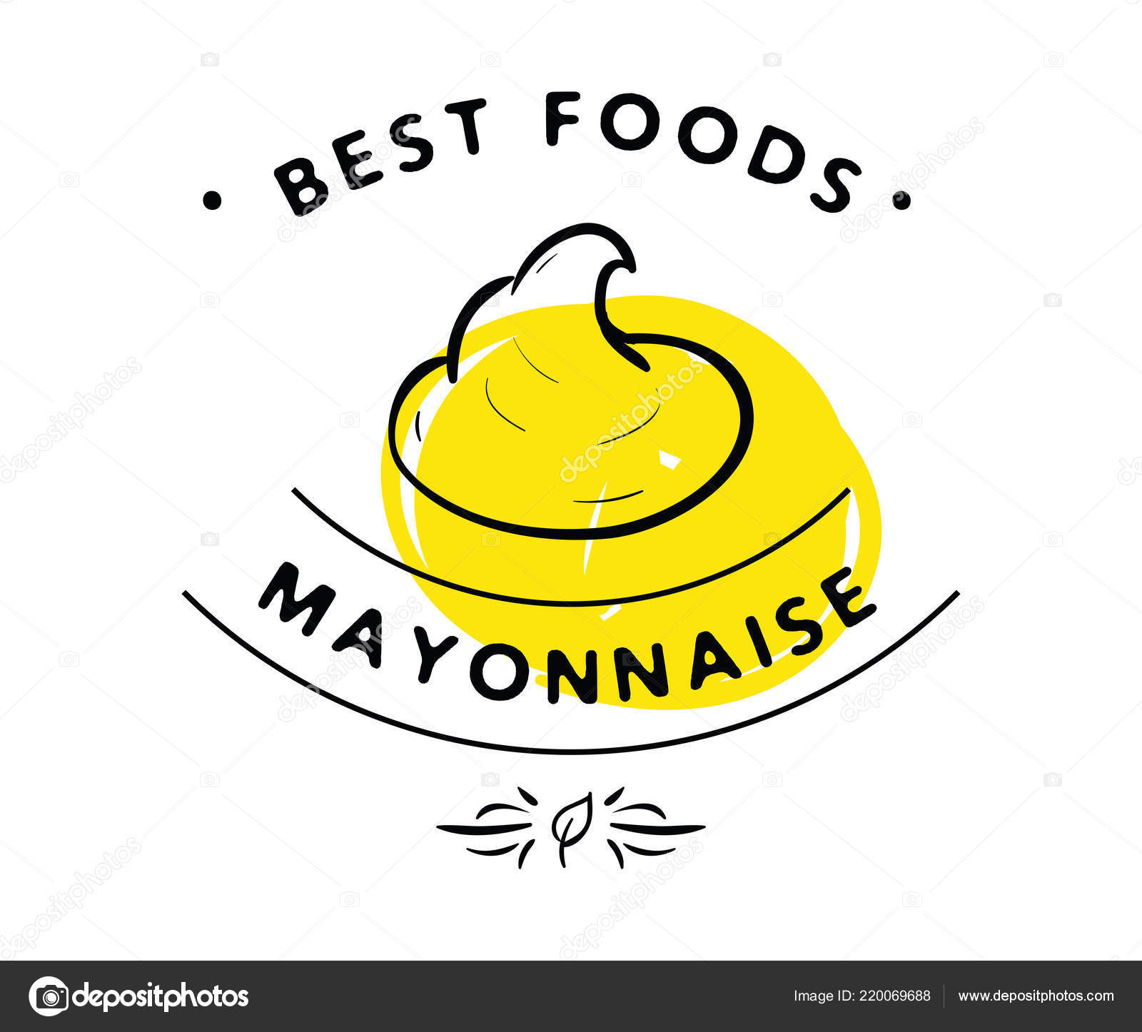 Mayonnaise Typography Logo Design Usable Sauce Cream Products — Stock ...