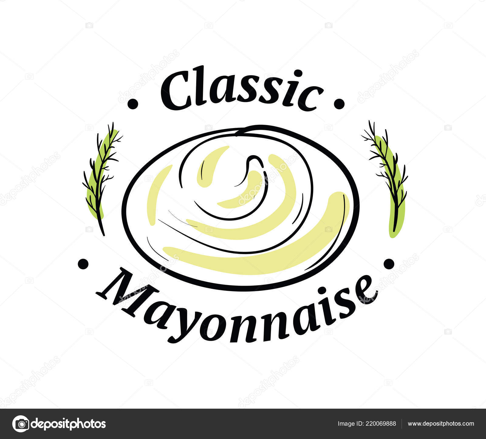 Mayonnaise Typography Logo Design Usable Sauce Cream Products — Stock ...