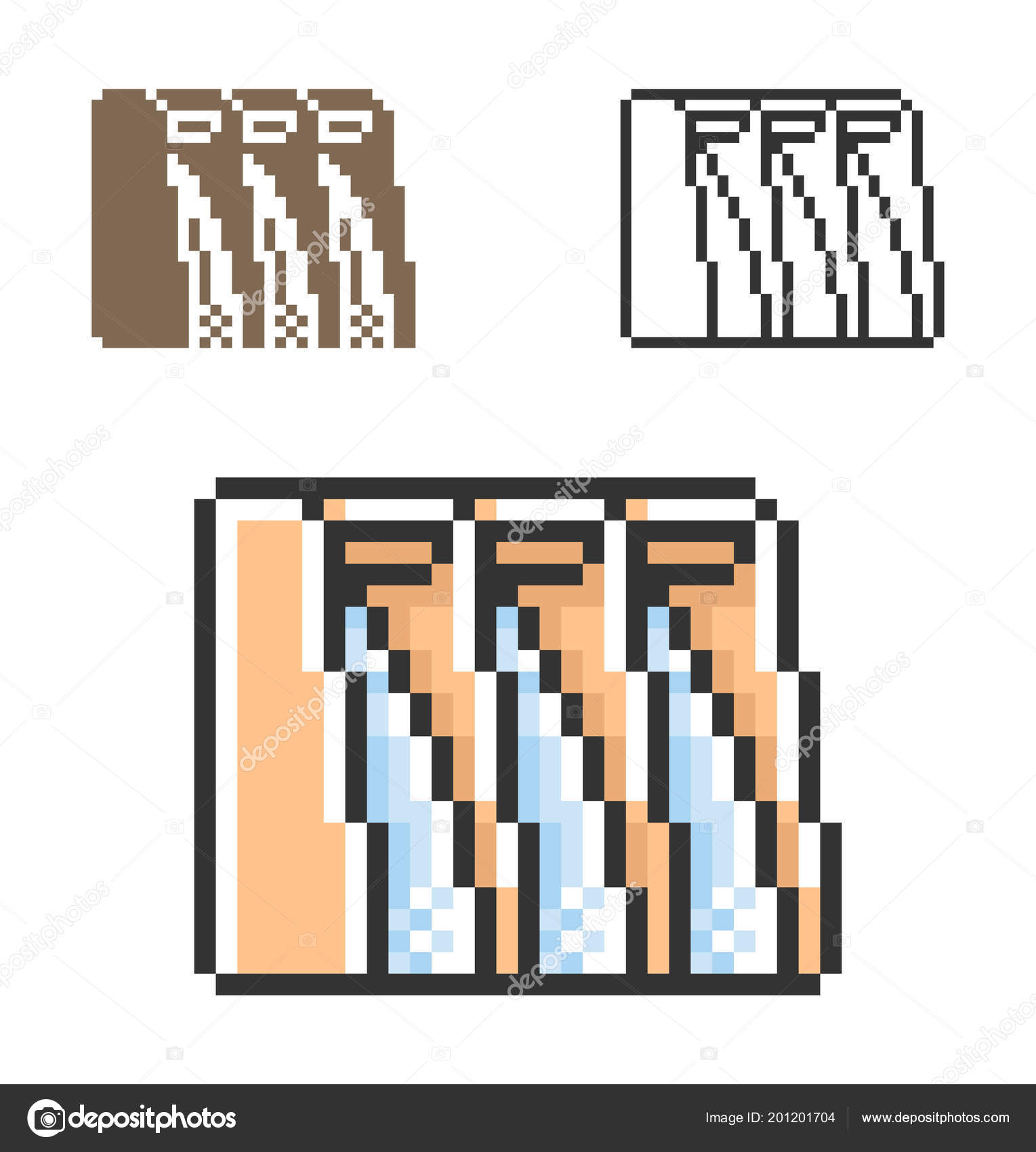 Pixel Icon Hydro Electric Power Plant Three Variants Fully Editable ...