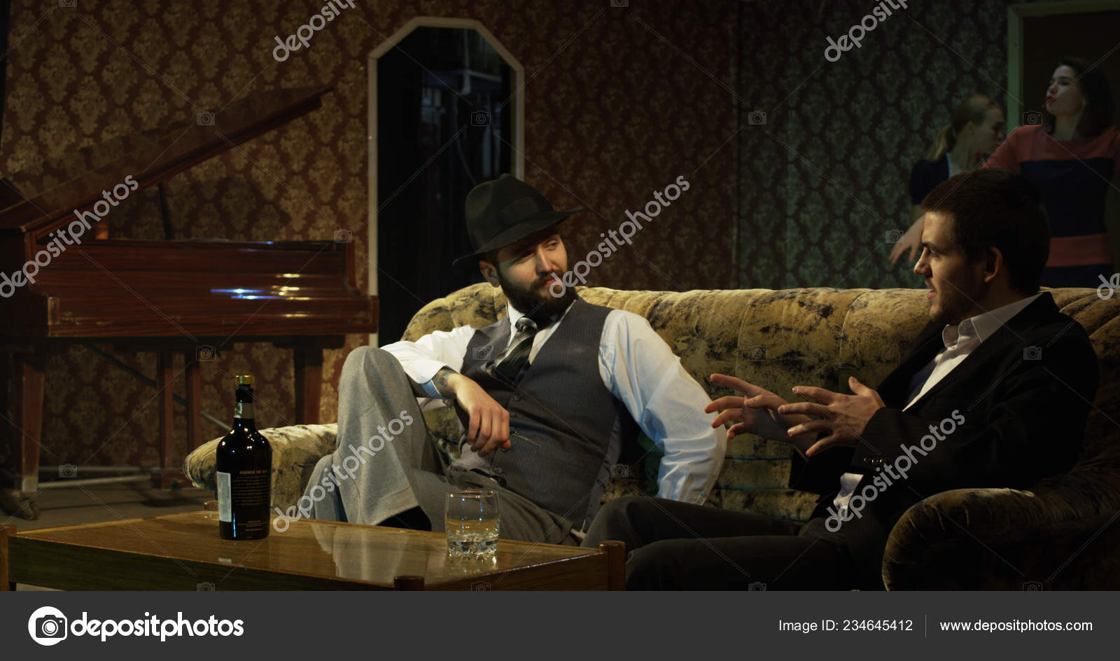 Actors rehearsing a scene in a theater Stock Photo by ©EvgeniyShkolenko ...