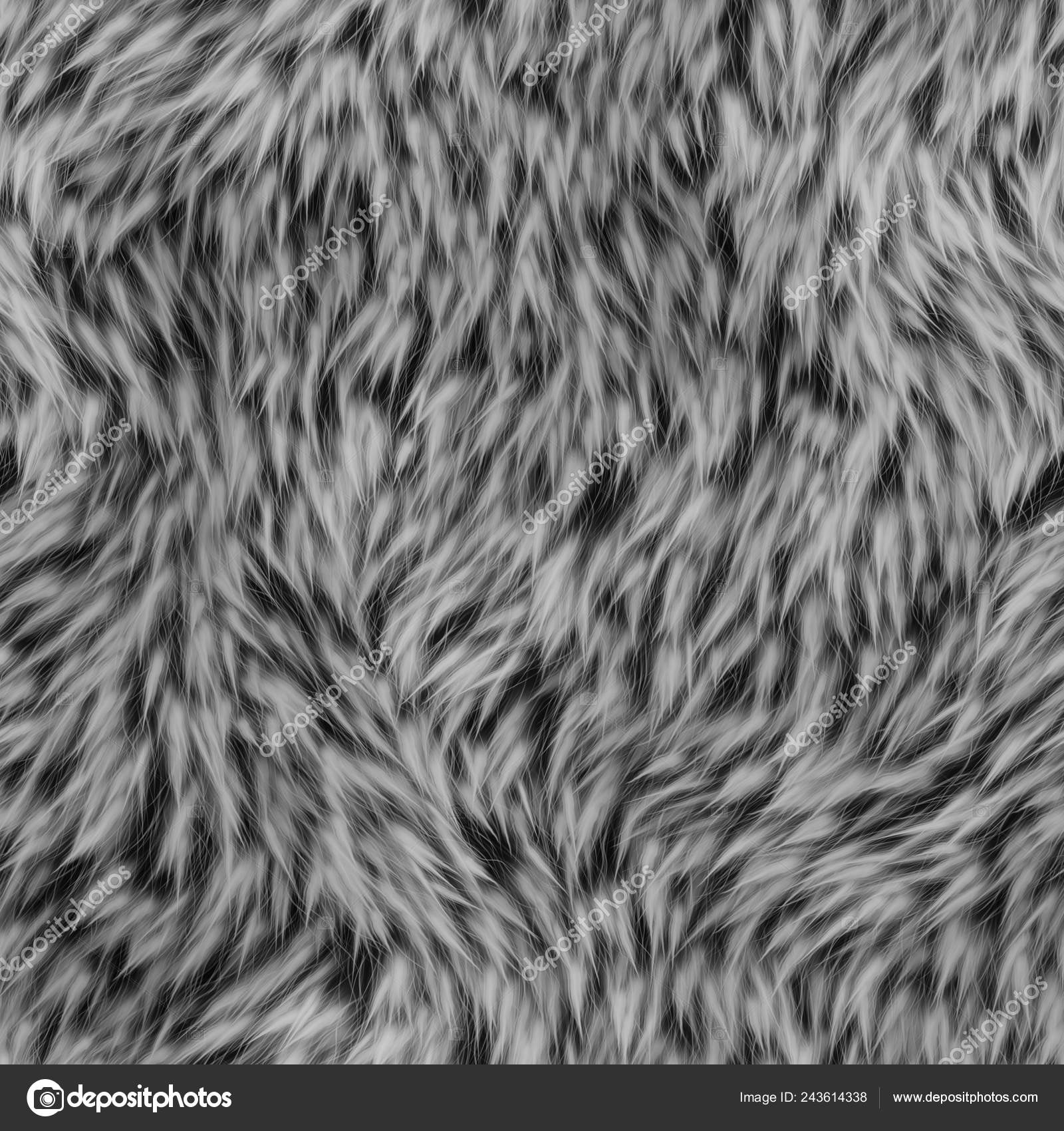 Long Thick Gray Fur Seamless Background Texture Stock Photo by ...