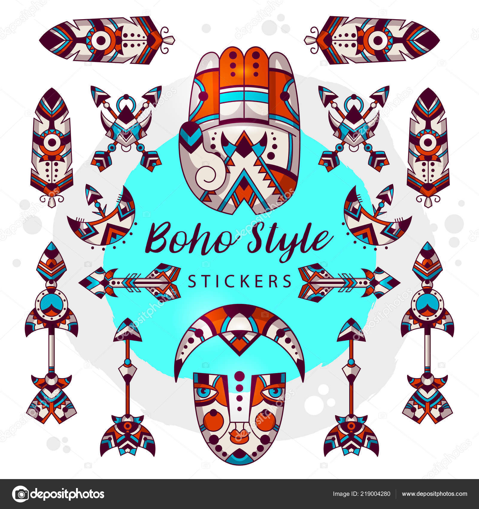 Boho signs and symbols | Boho Style Symbols Vector Tribal Signs Boho ...
