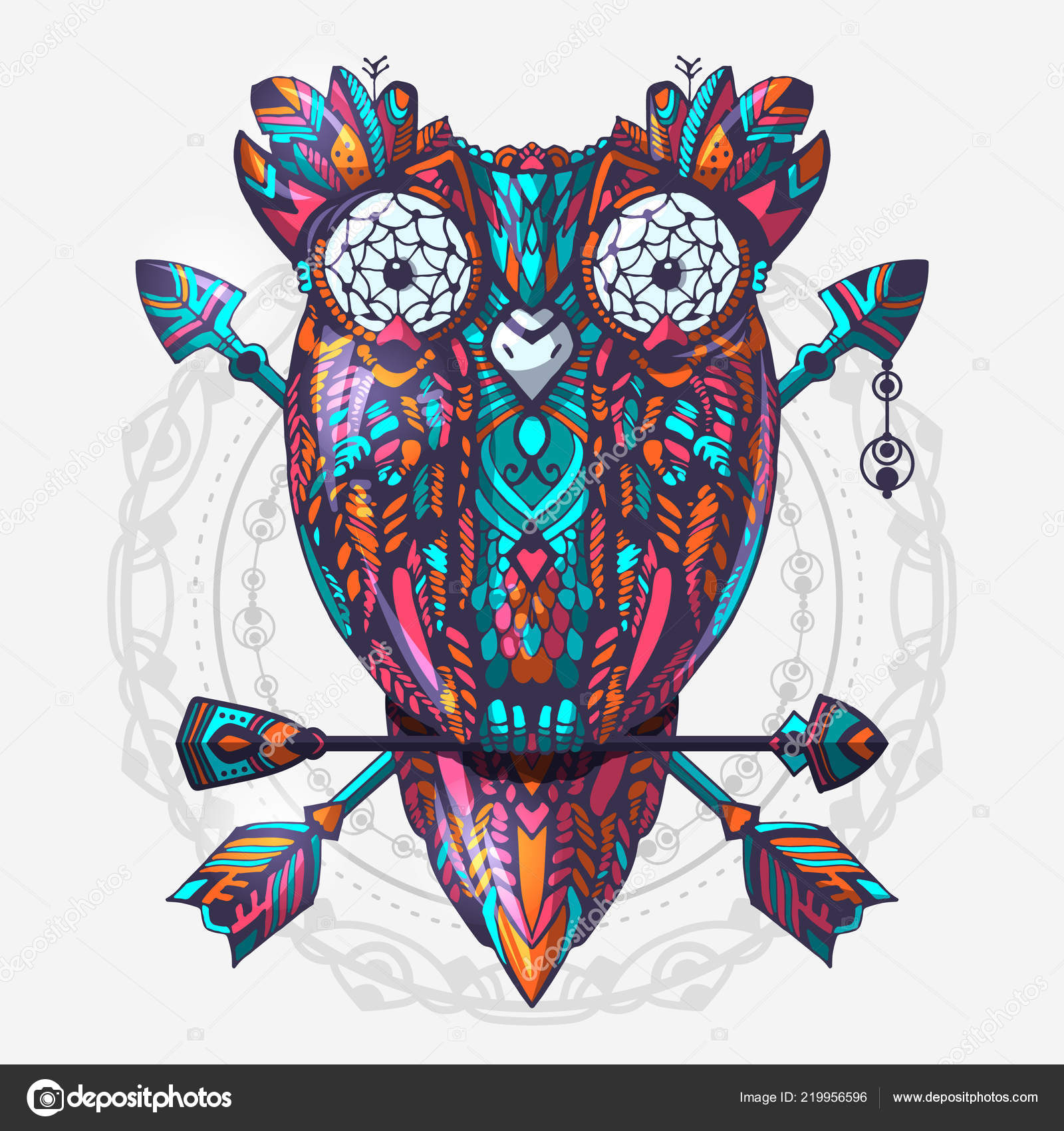 Aztec Owl Coloring Pages