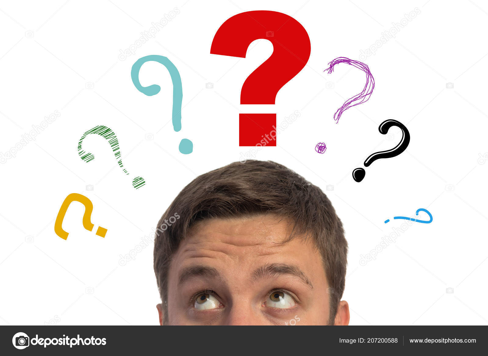 Man Question Mark — Stock Photo © yavyav #207200588 Man Question Mark — Stock Photo © yavyav #207200588