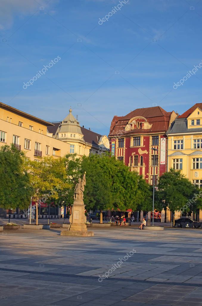 Ostrava, República Checa-18 de agosto de 2018: Estatua de Santo ...