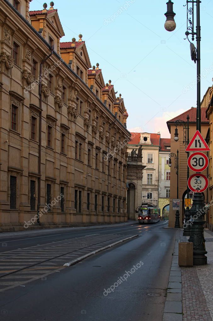 Praga, República Checa 21,2018 AGOSTO: Vista panorámica de la mañana de ...