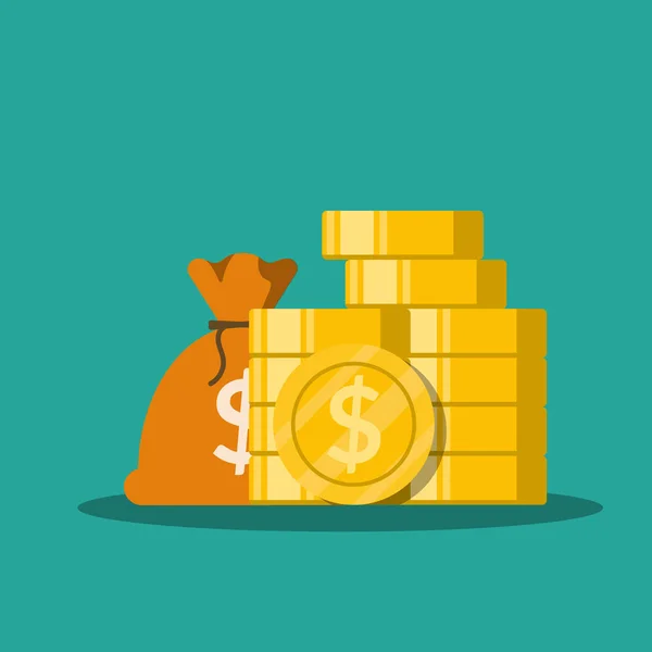 Gold money stack Vector Art Stock Images | Depositphotos