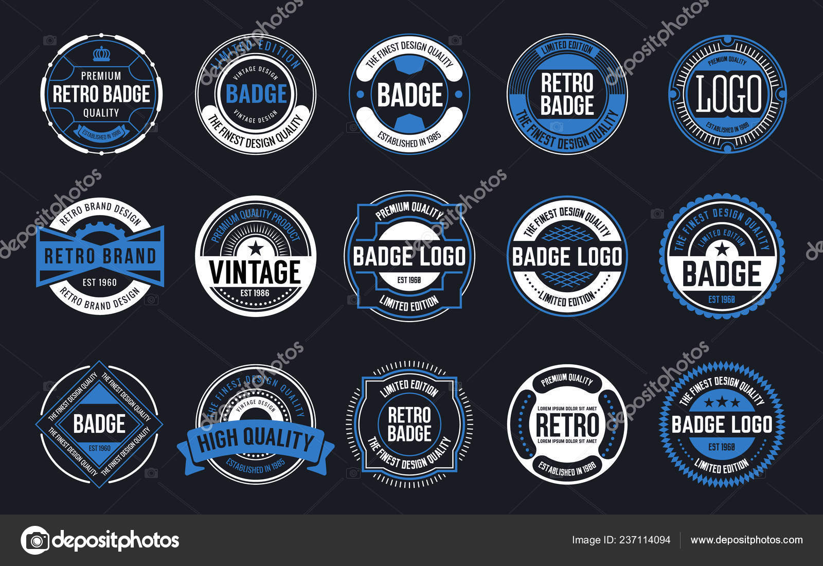 Blank Vintage Circle Logo