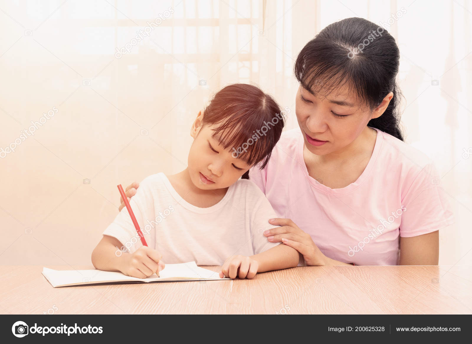 Chinese Children Doing Homework