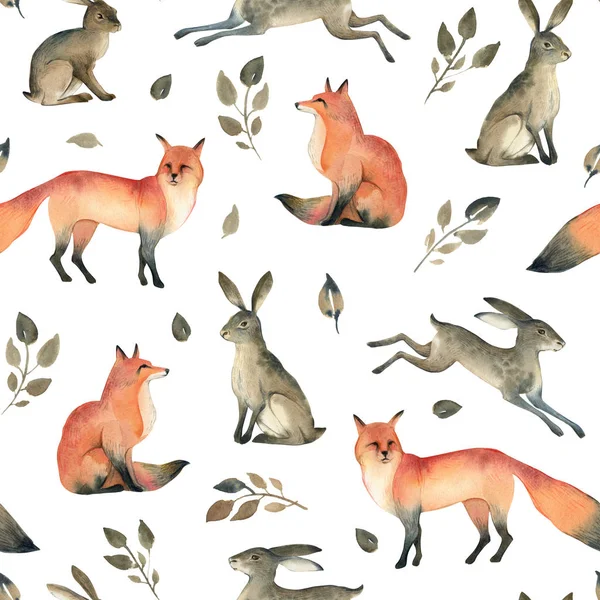Seamless fox pattern Stock Photos, Royalty Free Seamless fox pattern ...