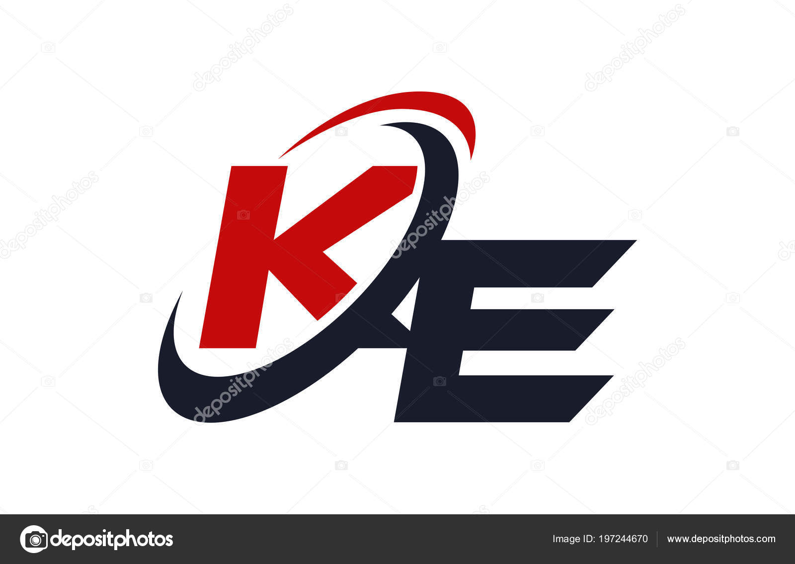 Logo Swoosh Global Red Letter Vector Concept Stock Vector Image by ...