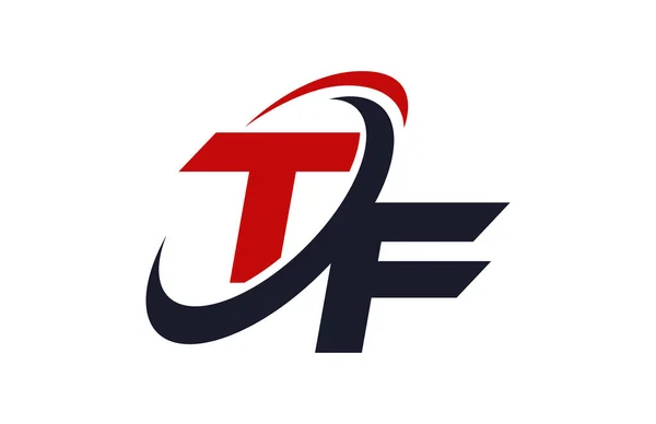 TF Logo Swoosh Global Red Letra Vector Concepto 2024