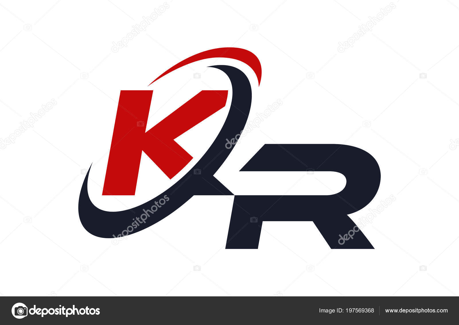 Logo Swoosh Global Red Letter Vector Concept Stock Vector Image by ...