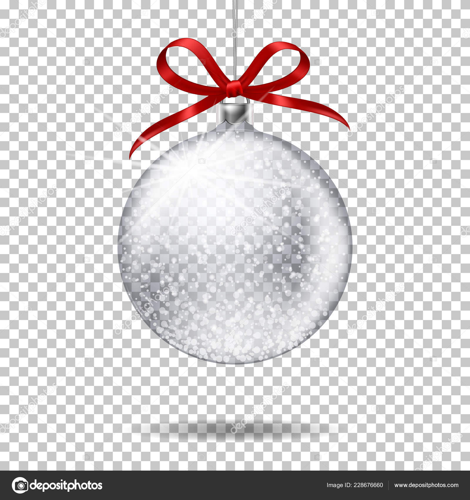 Realistische Weihnachtskugeln Isoliert Auf Transparentem Hintergrund ...