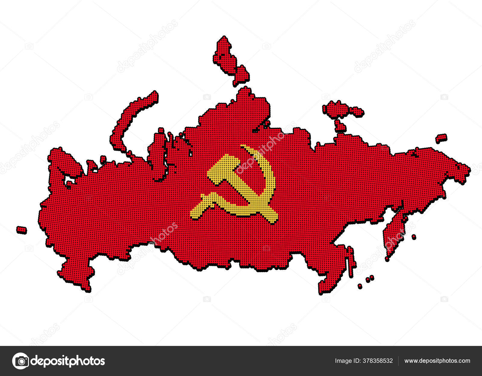 Stylized Communist Ussr Map Stock Vector Image by ©Sudowoodo #378358532