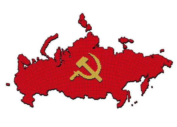 Soviet Union Flag Map