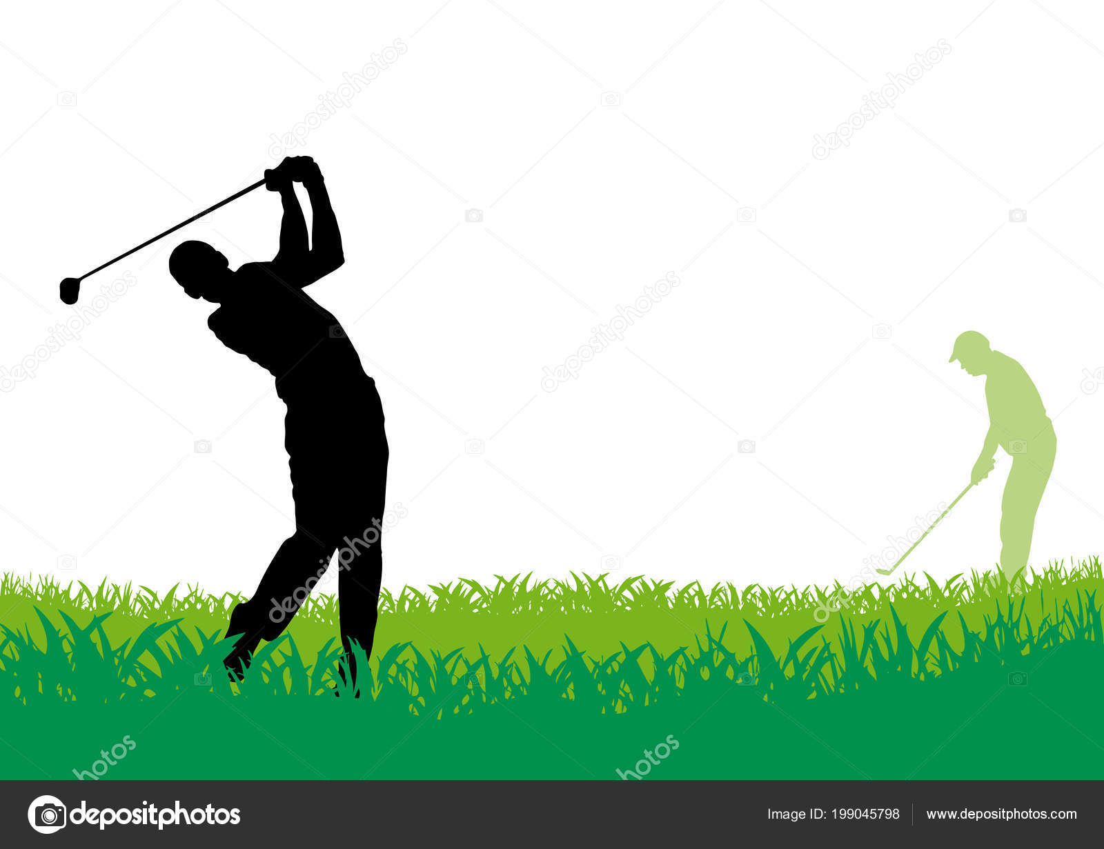 Golf Club Competition Tournament Background Vector Poster Man Playing ...