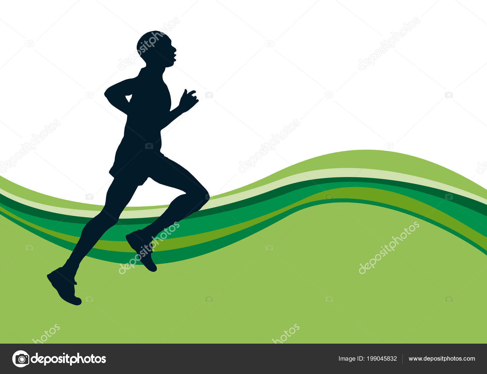 Runner Countryside Vector Poster Backgroun Stock Vector Image by ...