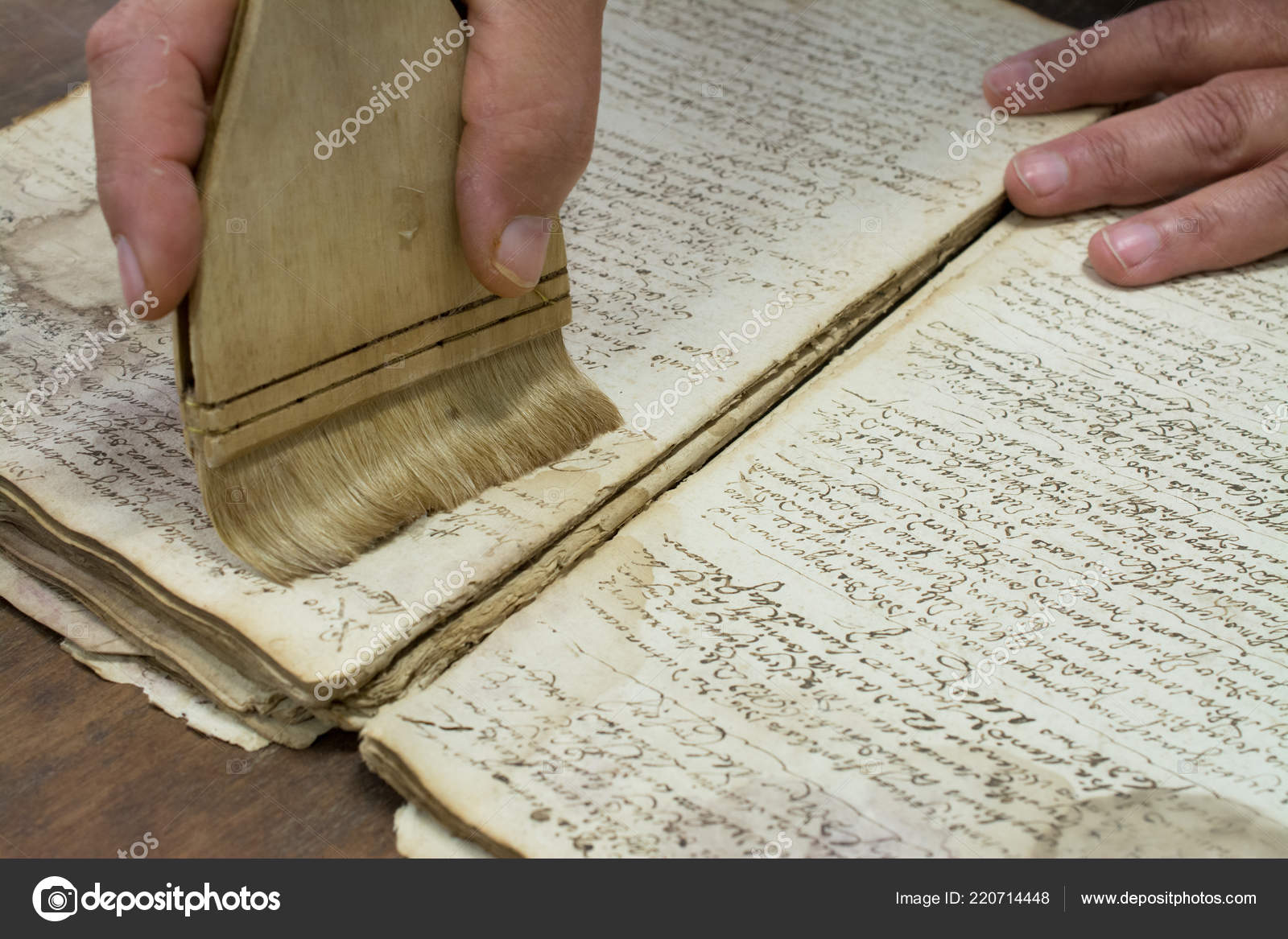 Restoration Laboratory Dusting Old Book Conservation — Stock Editorial ...