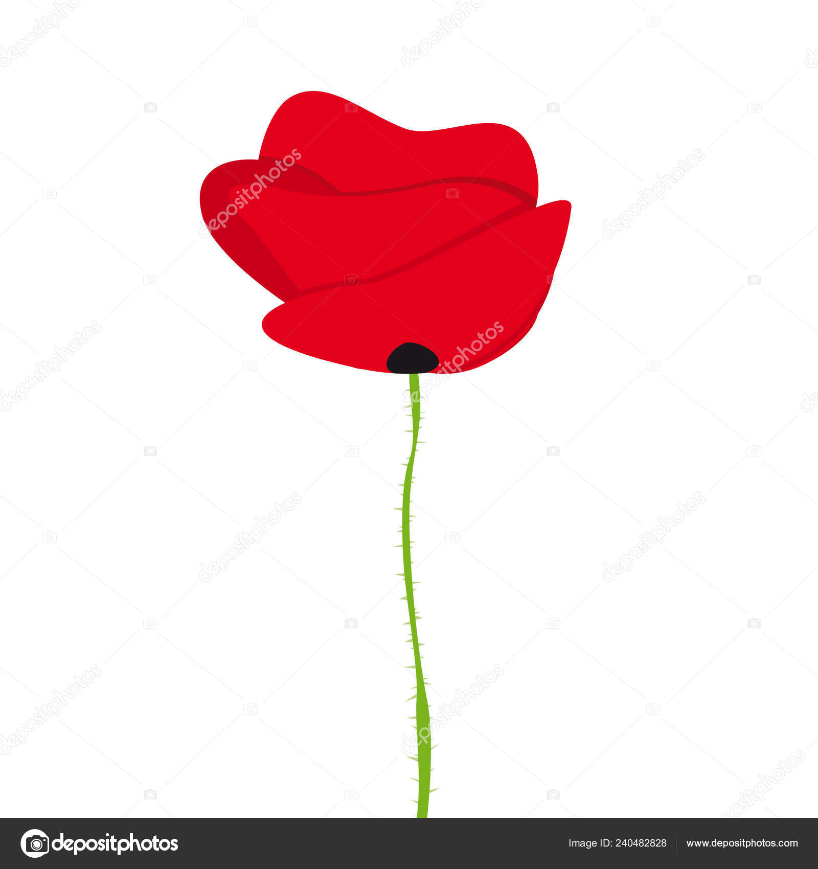 Vector Logo Red Poppy Abstract Shap Stock Vector by ©LuckyTD 240482828