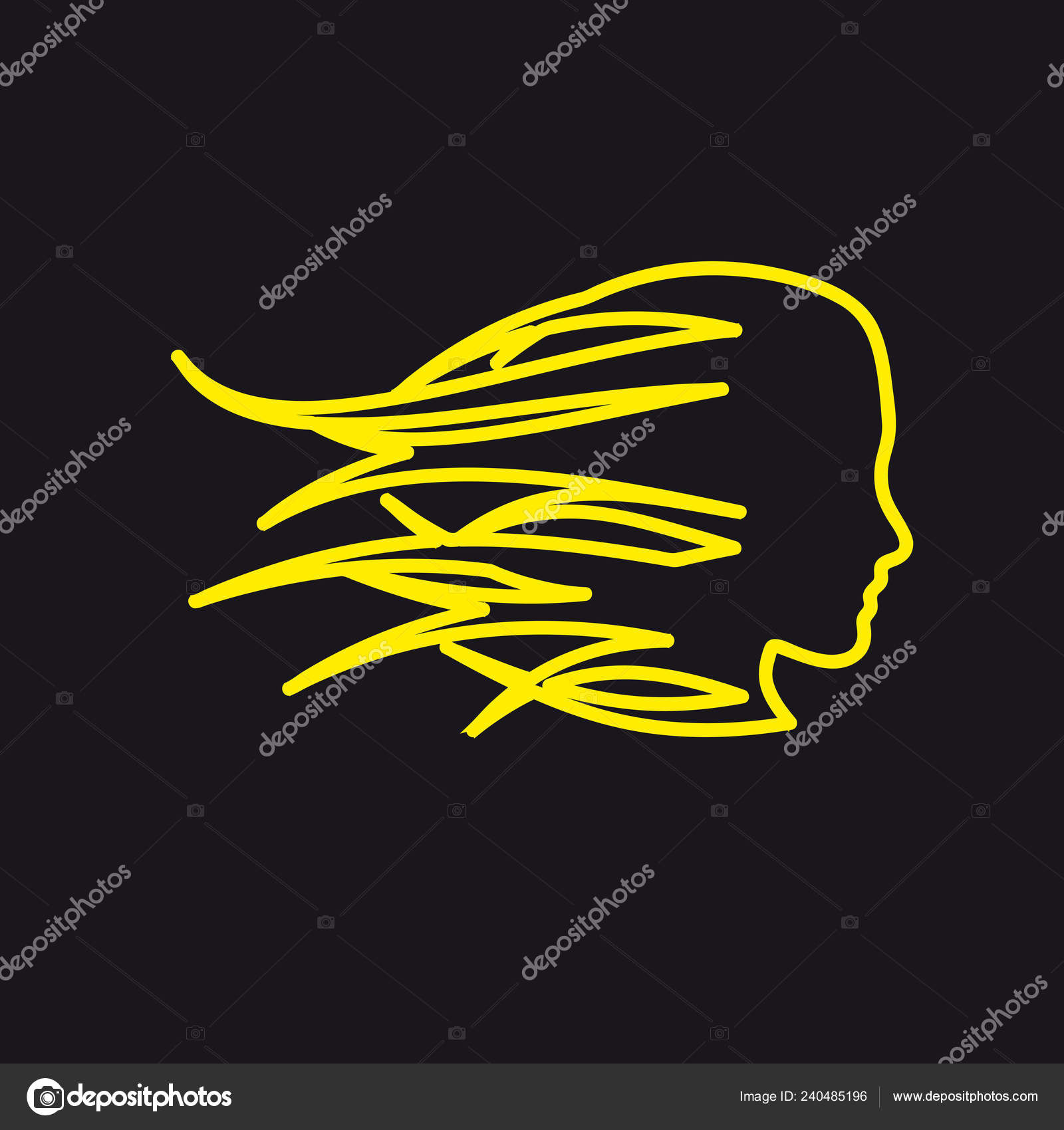 Vector Sign Girl Fast Wind Stock Vector Image by ©LuckyTD #240485196