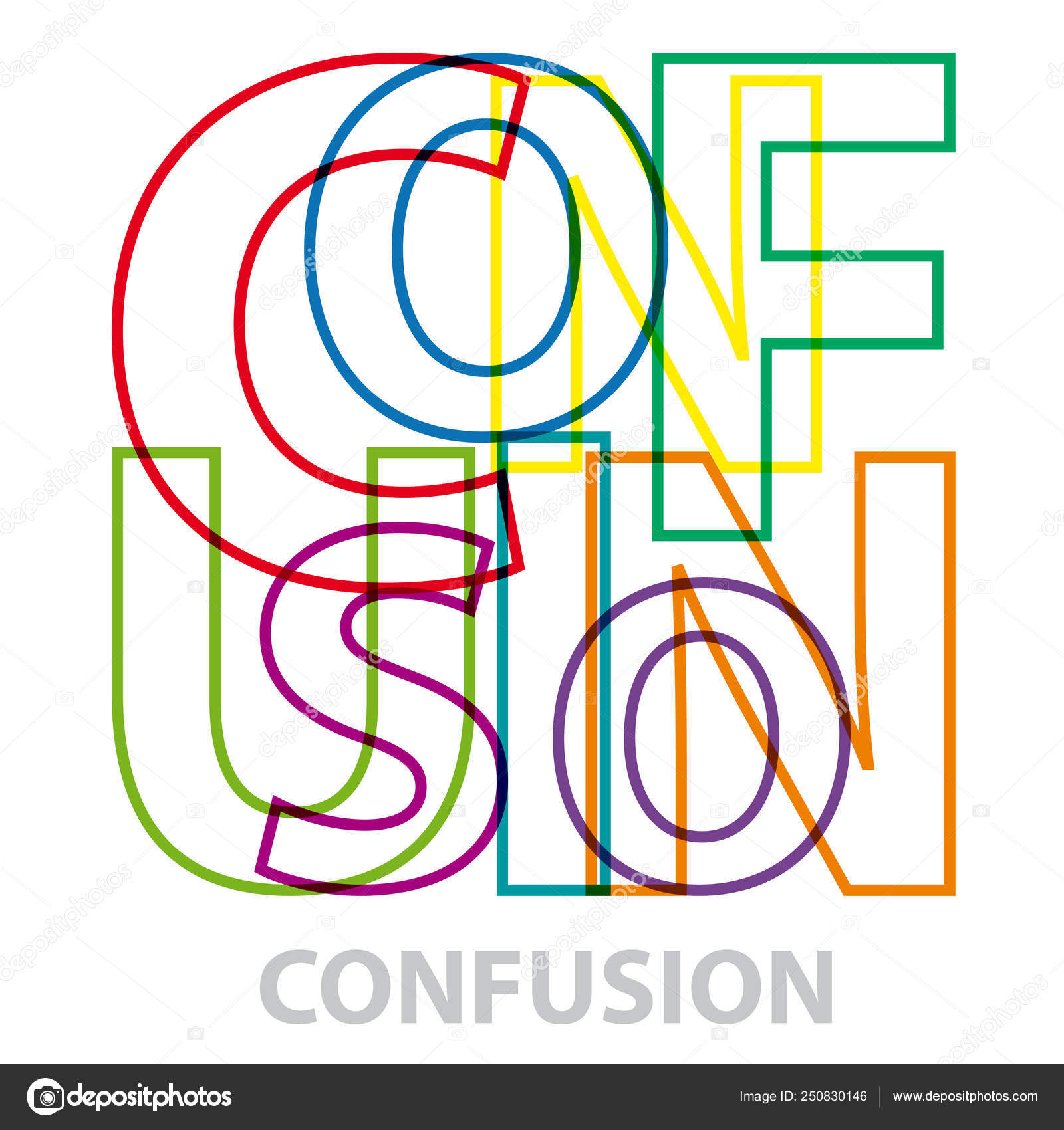 Vector confusion. Broken text Stock Vector by ©LuckyTD #250830146